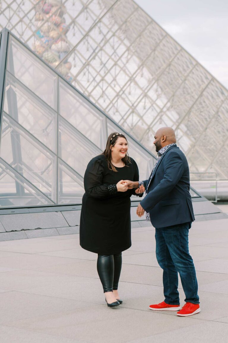 She Popped the Question, He Said Yes! A Surprise Proposal at the Louvre ...